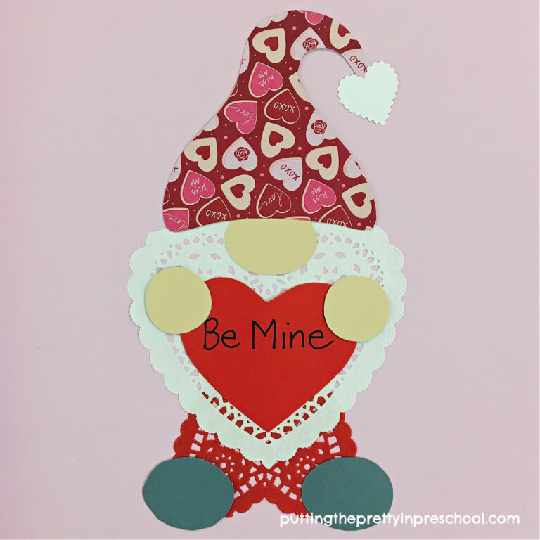 Heart Doily Gnome Valentines