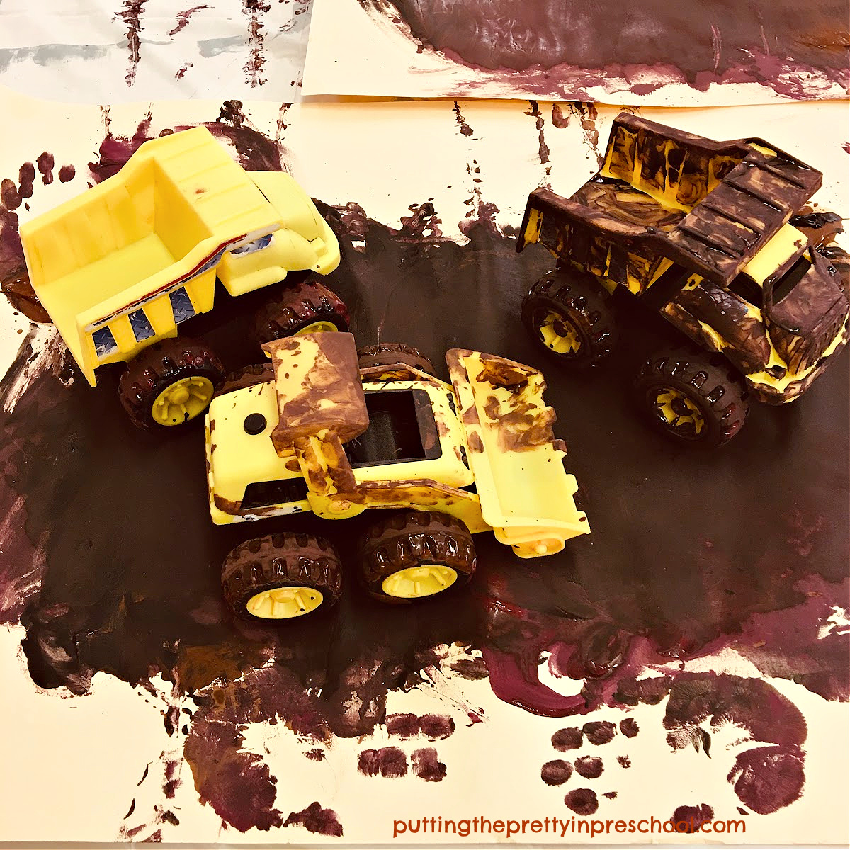 Painting With Construction Vehicles