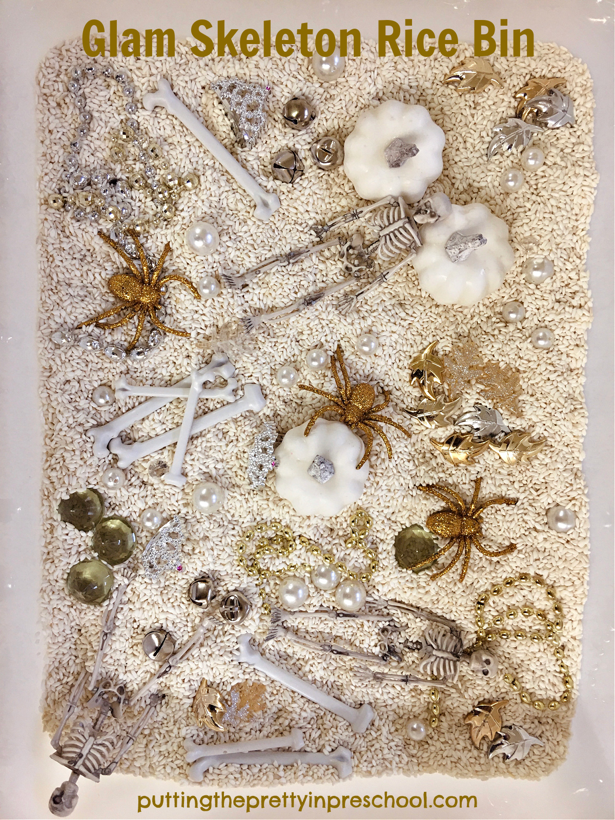 Glam Skeleton Sensory Bin