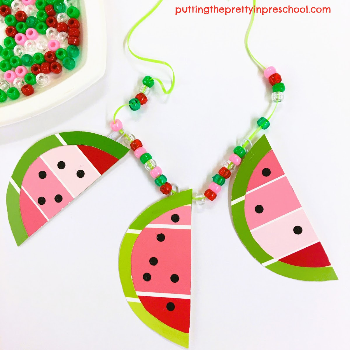 Paint Chip Watermelon Art