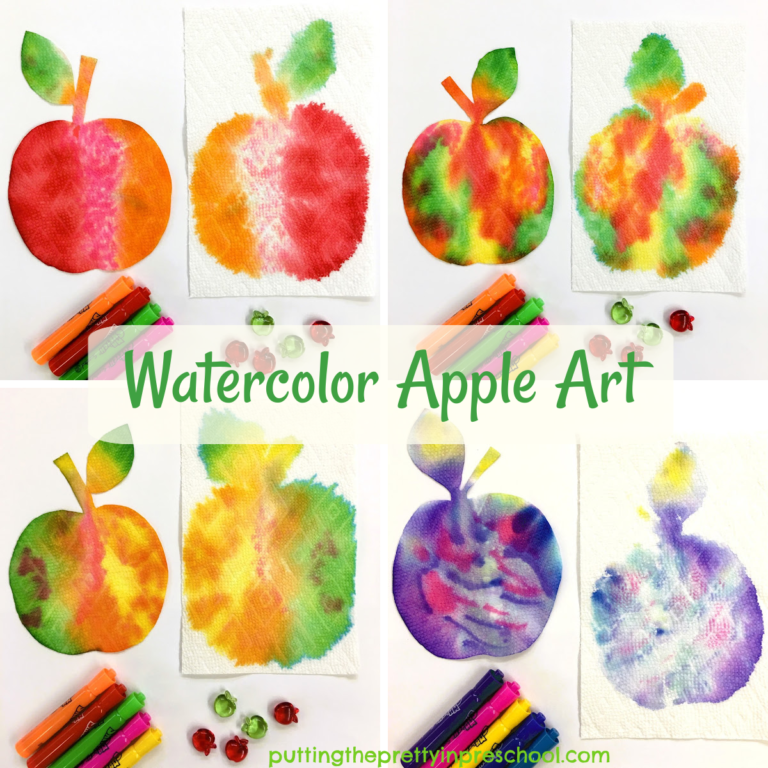 Watercolor Apples With Markers