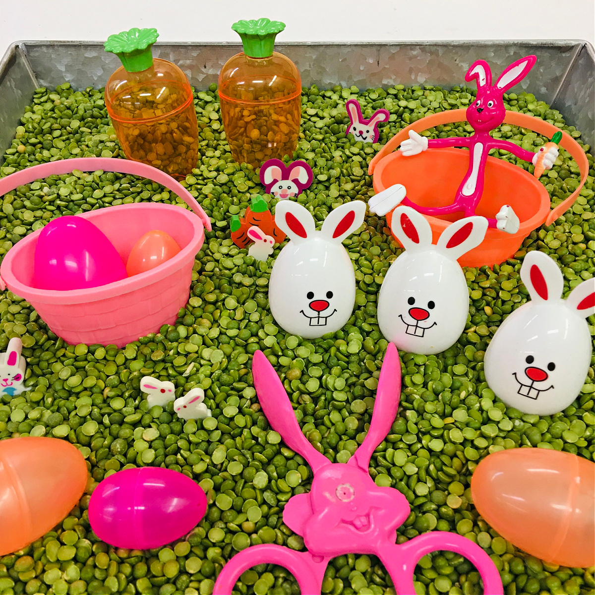 Spring Bunny Sensory Bin