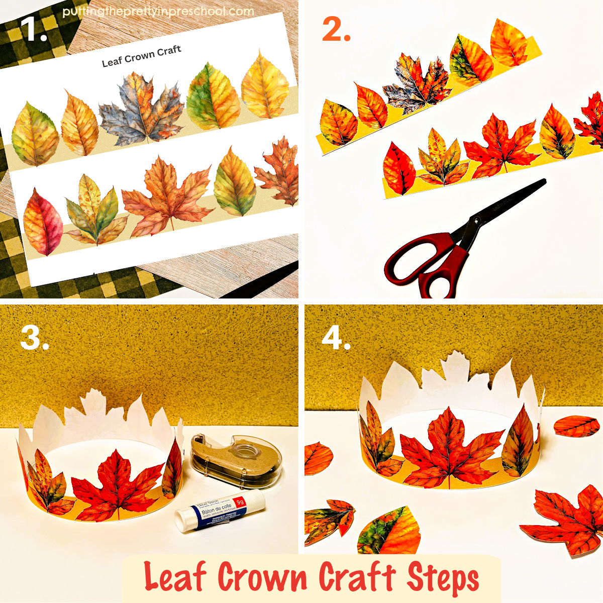Fall Leaf Crown Paper Crafts
